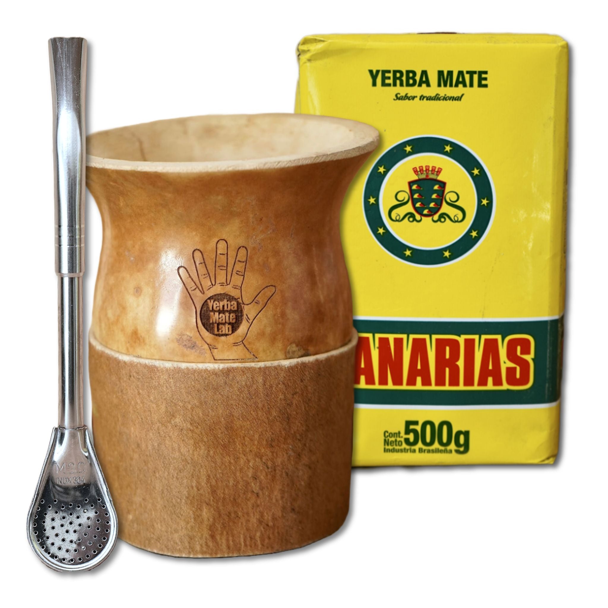Calabash Yerba Mate Kit - CRIOLLO Gourd, Bombilla, & Canarias – Yerba ...